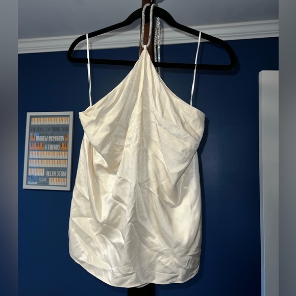 H&M | Tops | Hm Cream Halter Top | Poshmark